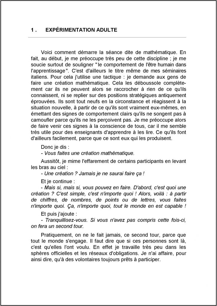Collection P4 Le texte libre mathématique – Extraits – Éditions Odilon